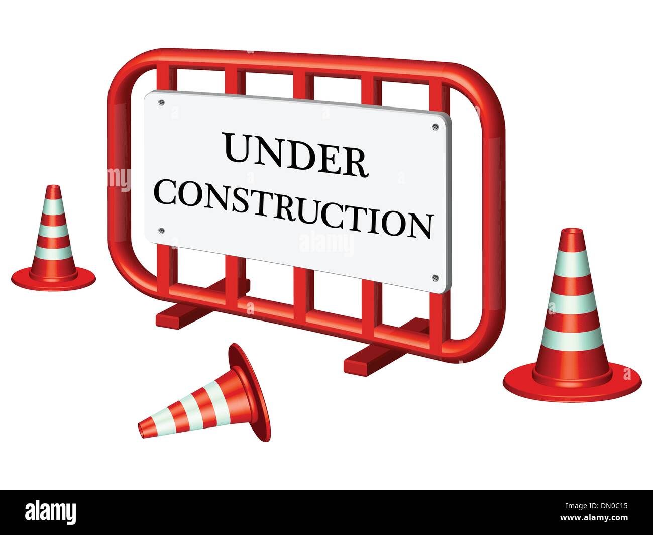 under construction fence Stock Vector Image & Art - Alamy