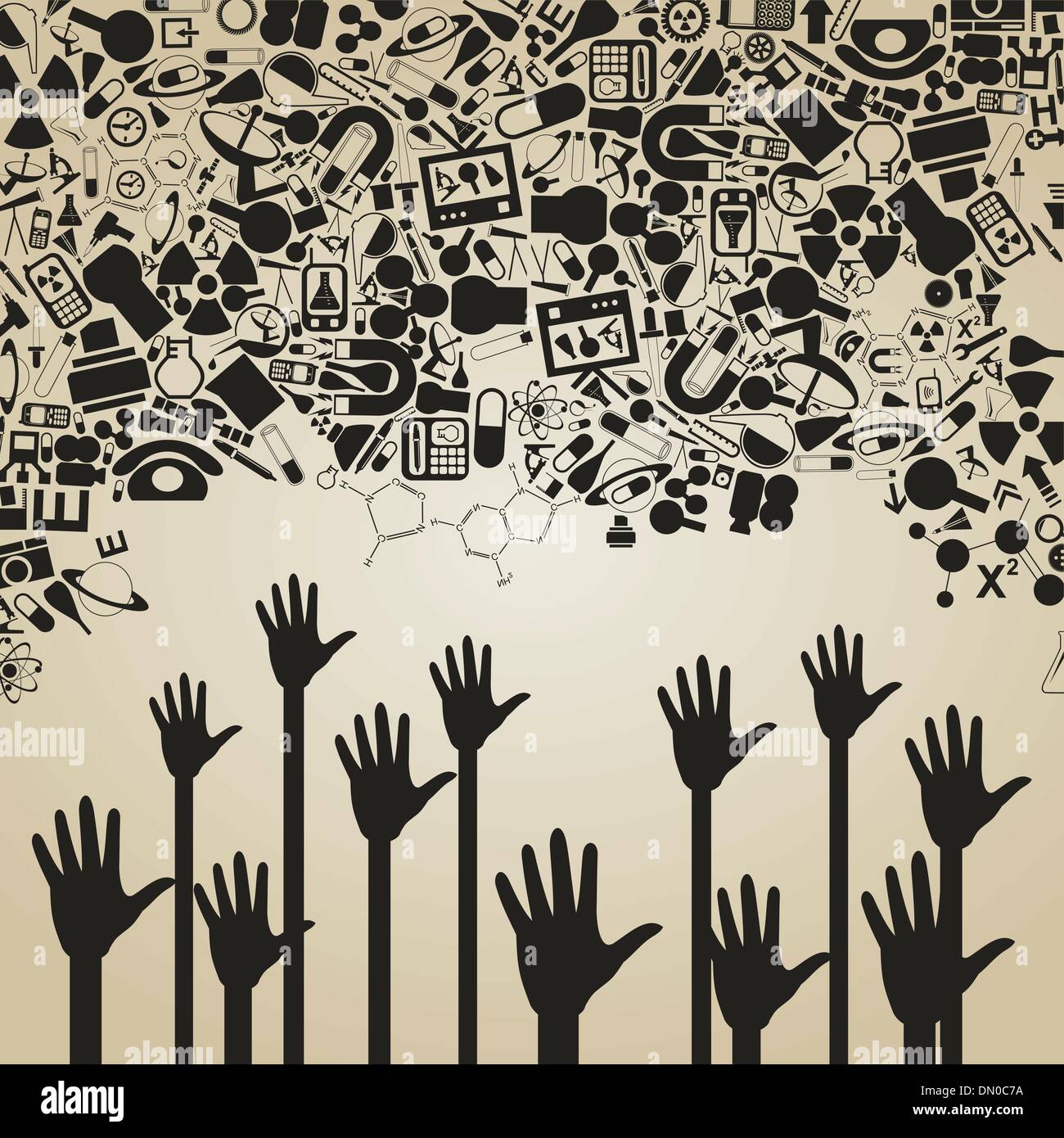 Hand a science Stock Vector Image & Art - Alamy