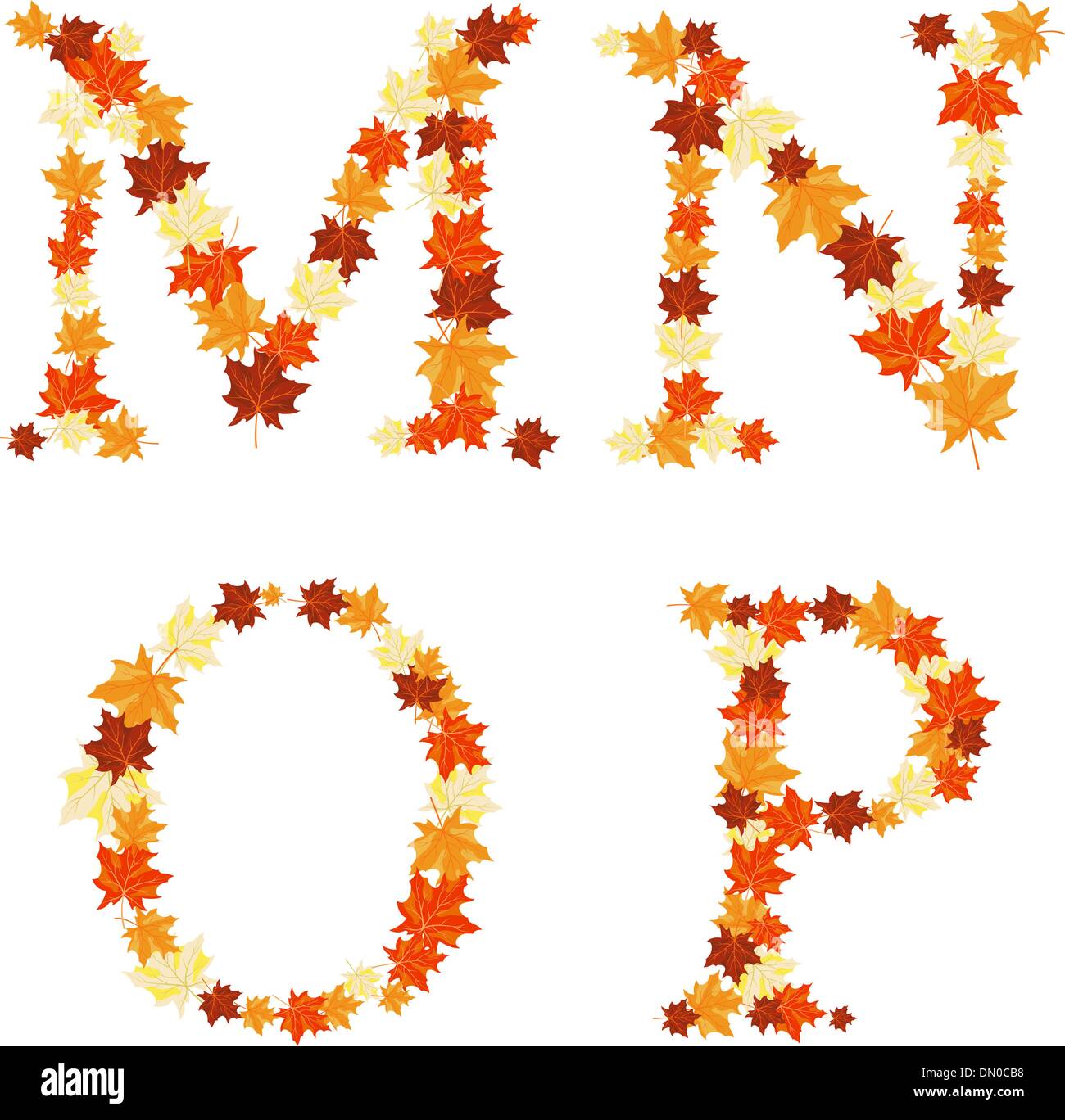 Letter leaves Stock Vector Images - Alamy