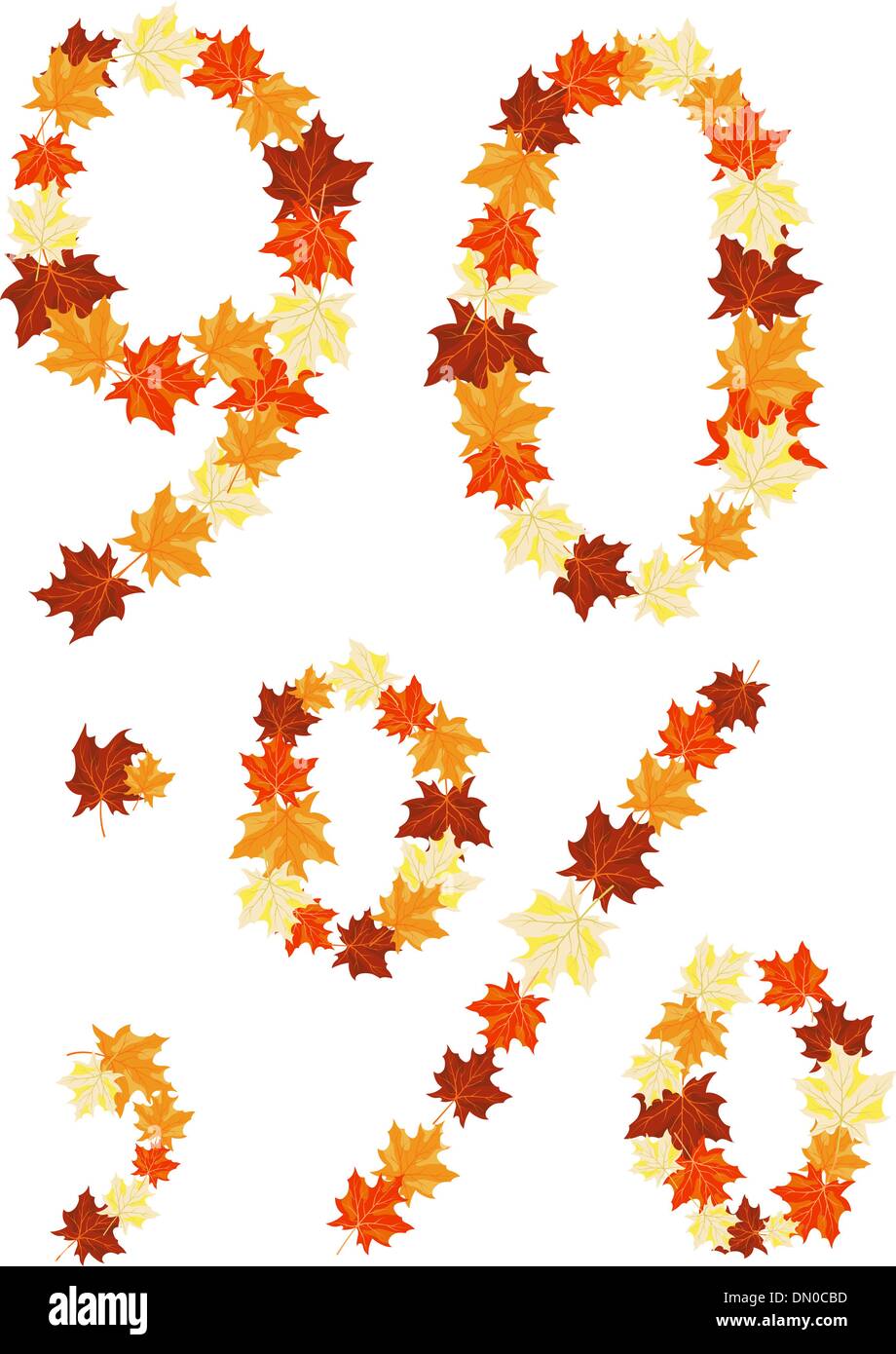 Autumn maples leaves letter Stock Vector Image & Art - Alamy