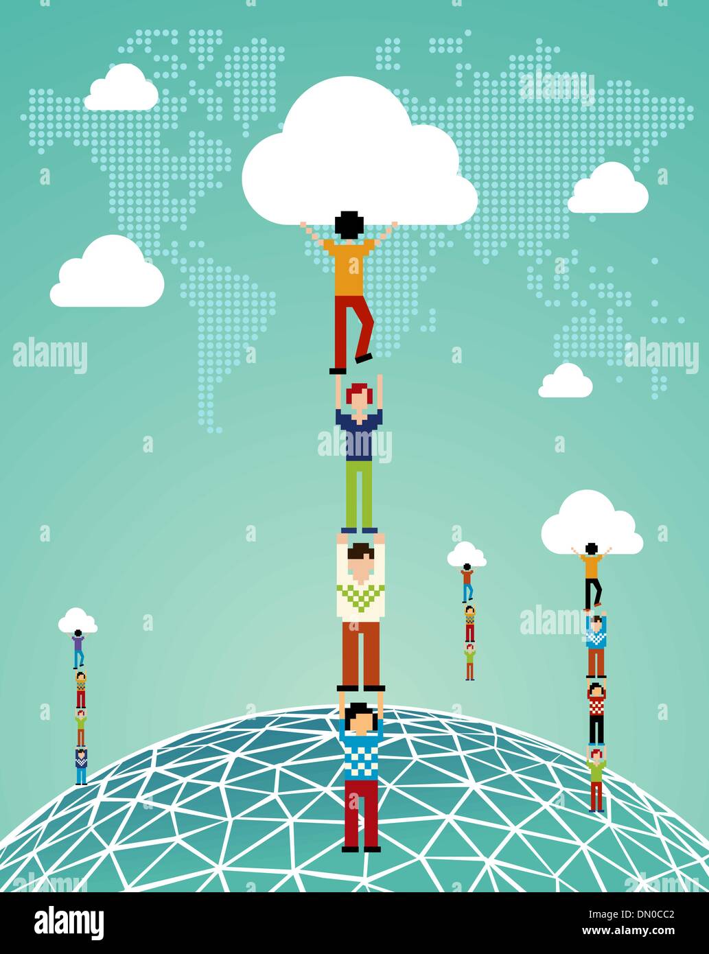 Cloud computing global success Stock Vector Image & Art - Alamy