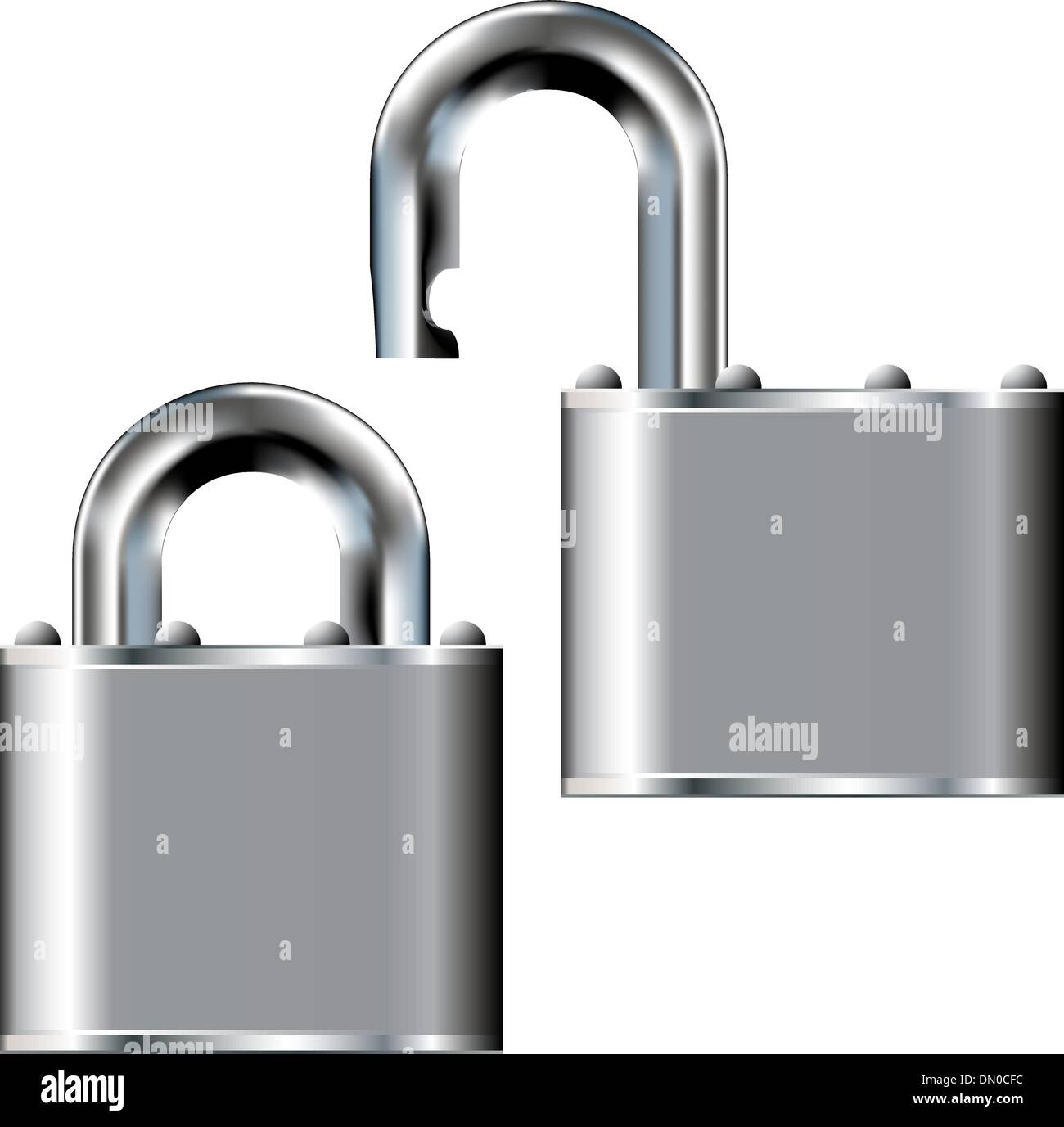 Stainless steel padlock vector Stock Vector Image & Art - Alamy