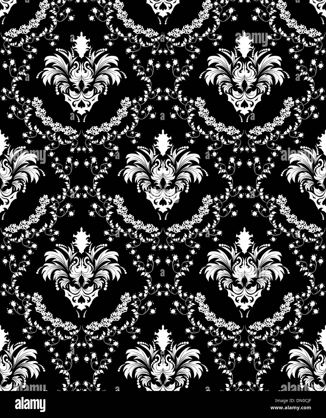 seamless damask pattern Stock Vector Image & Art - Alamy