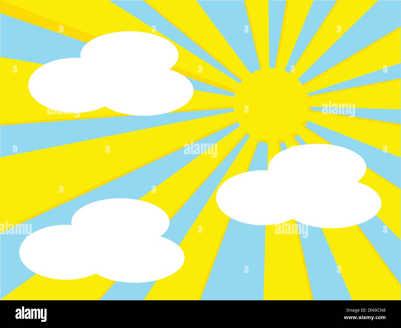 Sunrays clouds Stock Vector Images - Alamy