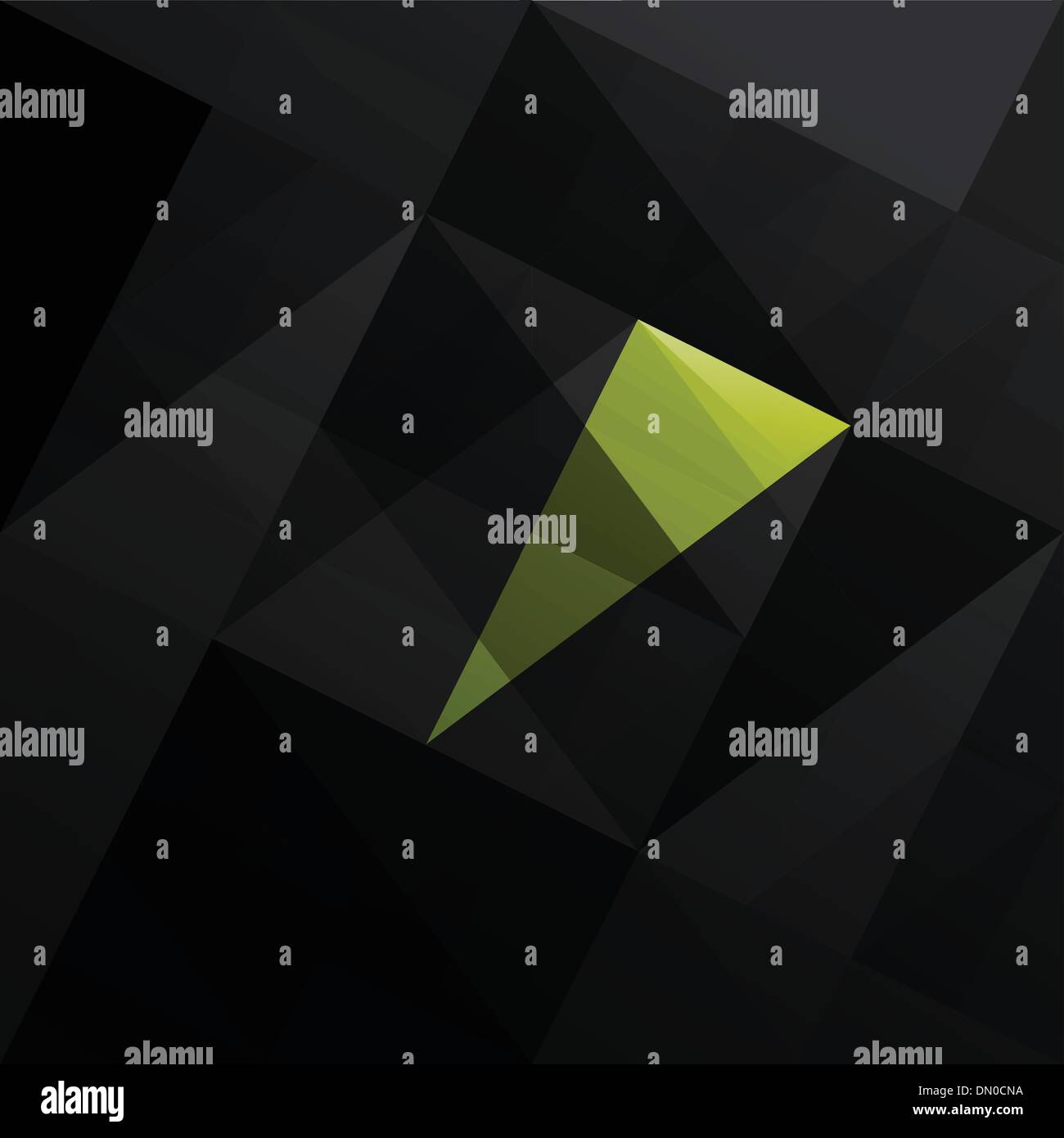 Black green triangle Stock Vector Images - Alamy