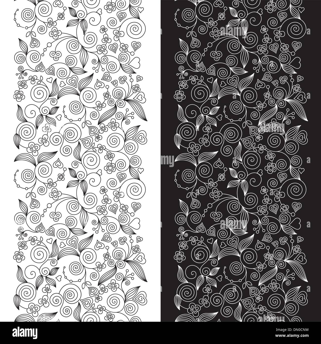 Decorative flower seamless patterns Stock Vector Image & Art - Alamy