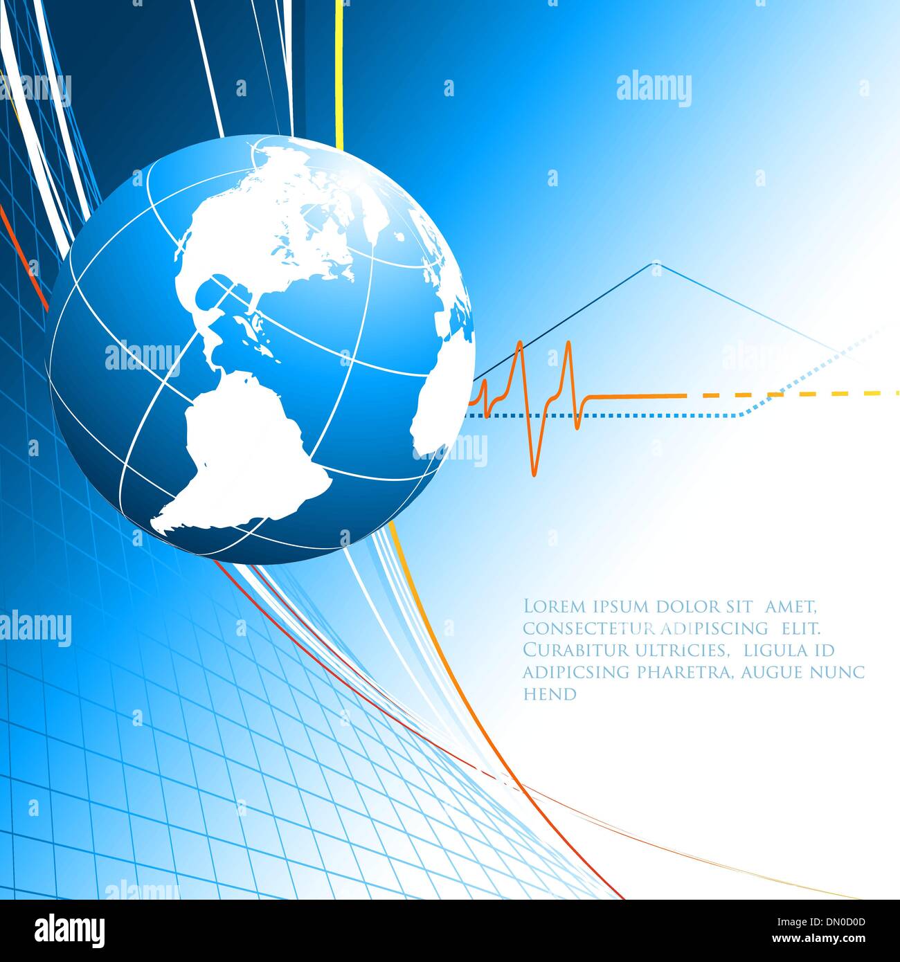 blue vector background with globe Stock Vector Image & Art - Alamy