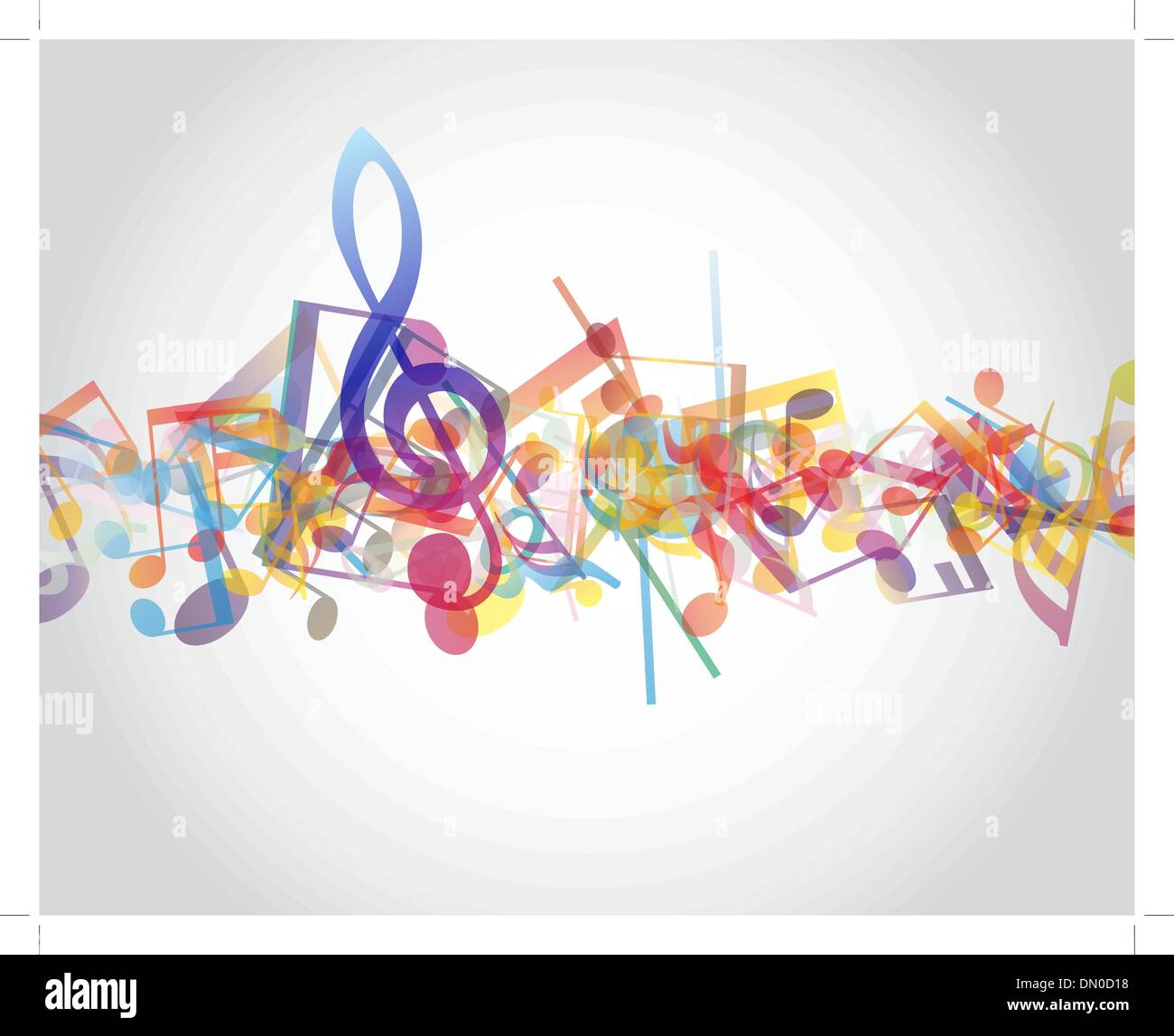 Multicolour musical notes Stock Vector Image & Art - Alamy