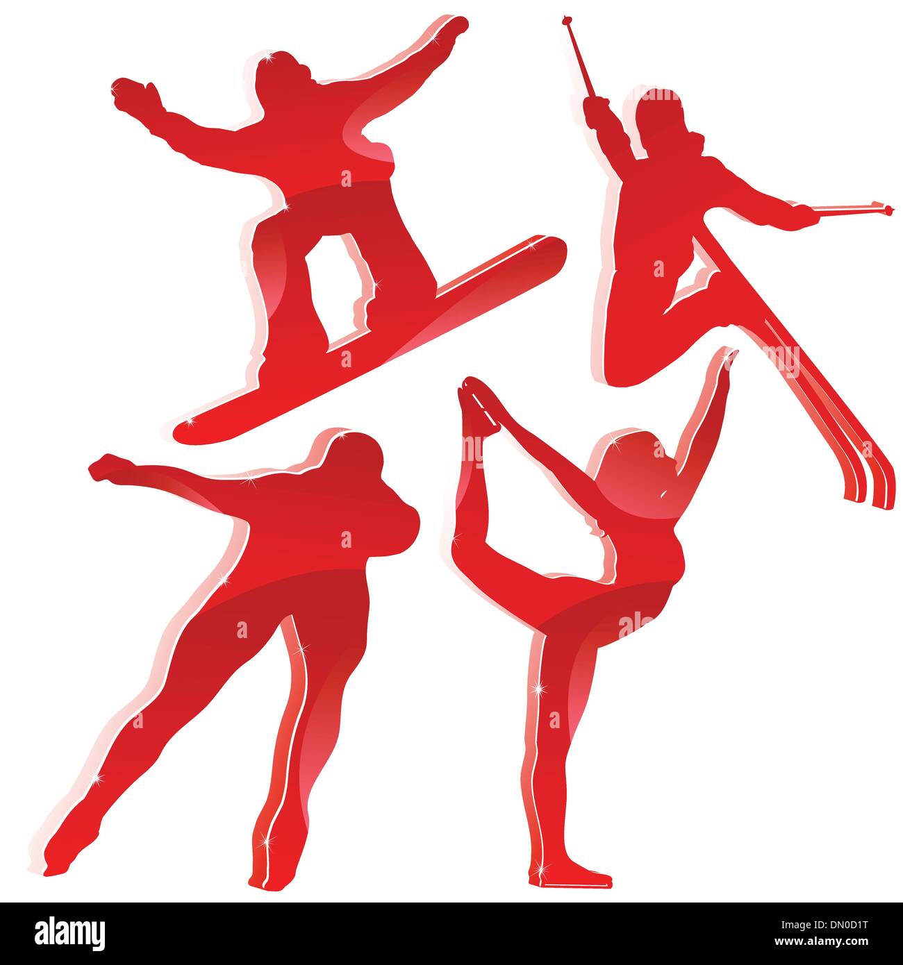 Man silhouette in ice Stock Vector Images - Alamy