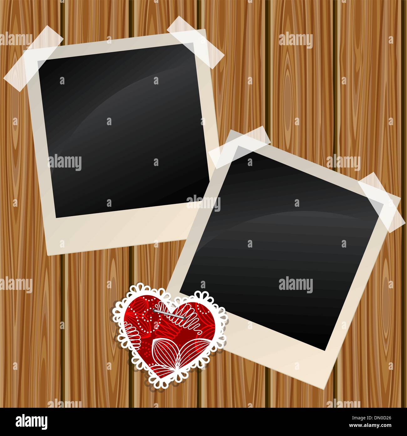 Blank instant photo red Stock Vector Images - Alamy