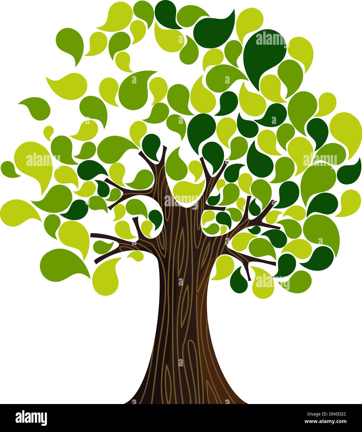 Spring Tree Foliage Stock Vector Images Alamy