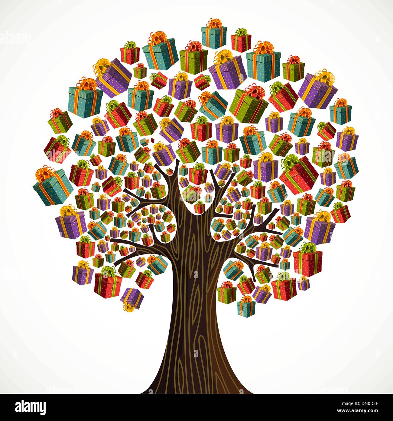 Holiday tree gift boxes Stock Vector Image & Art - Alamy