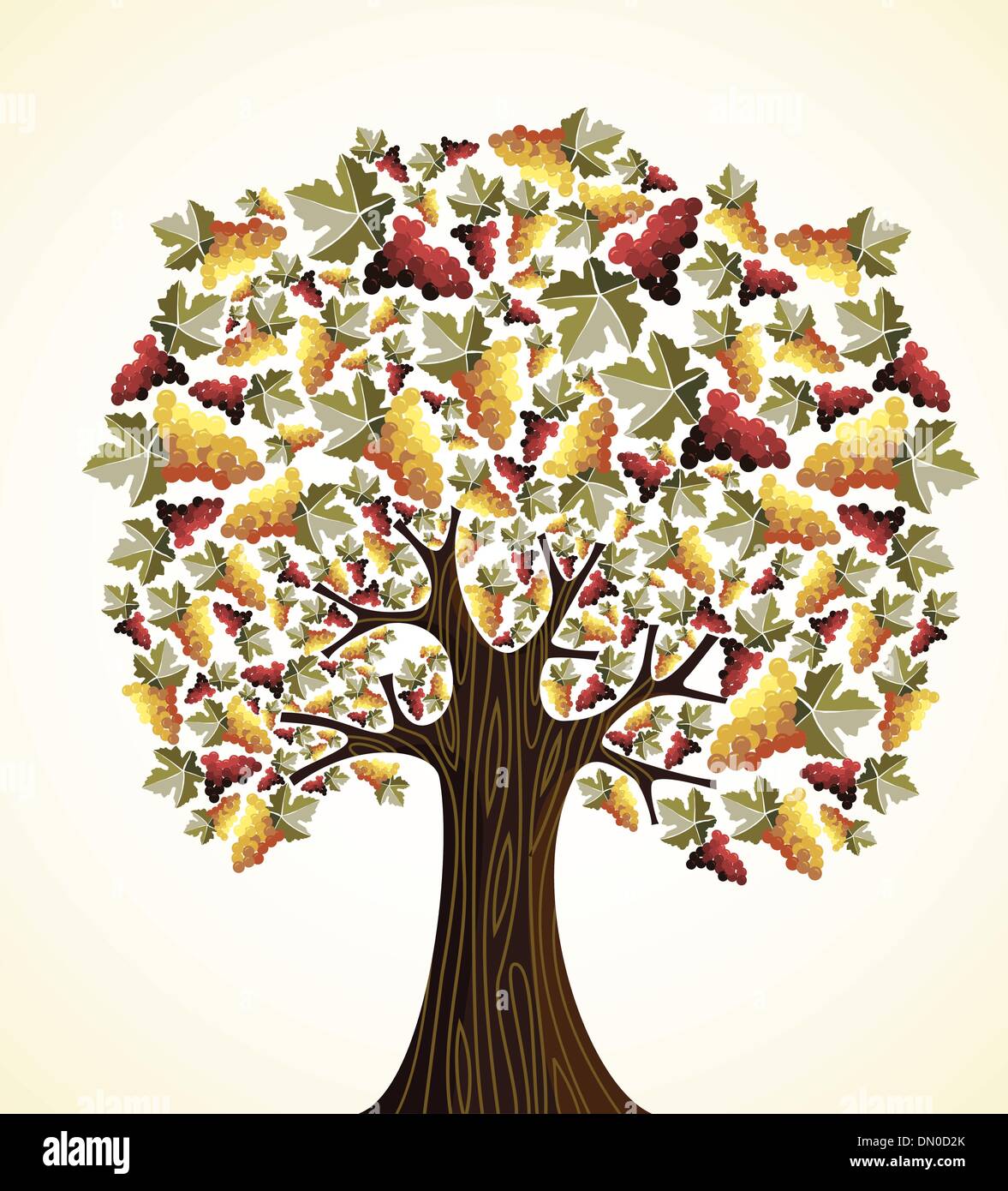 Grapes tree Stock Vector Images - Alamy