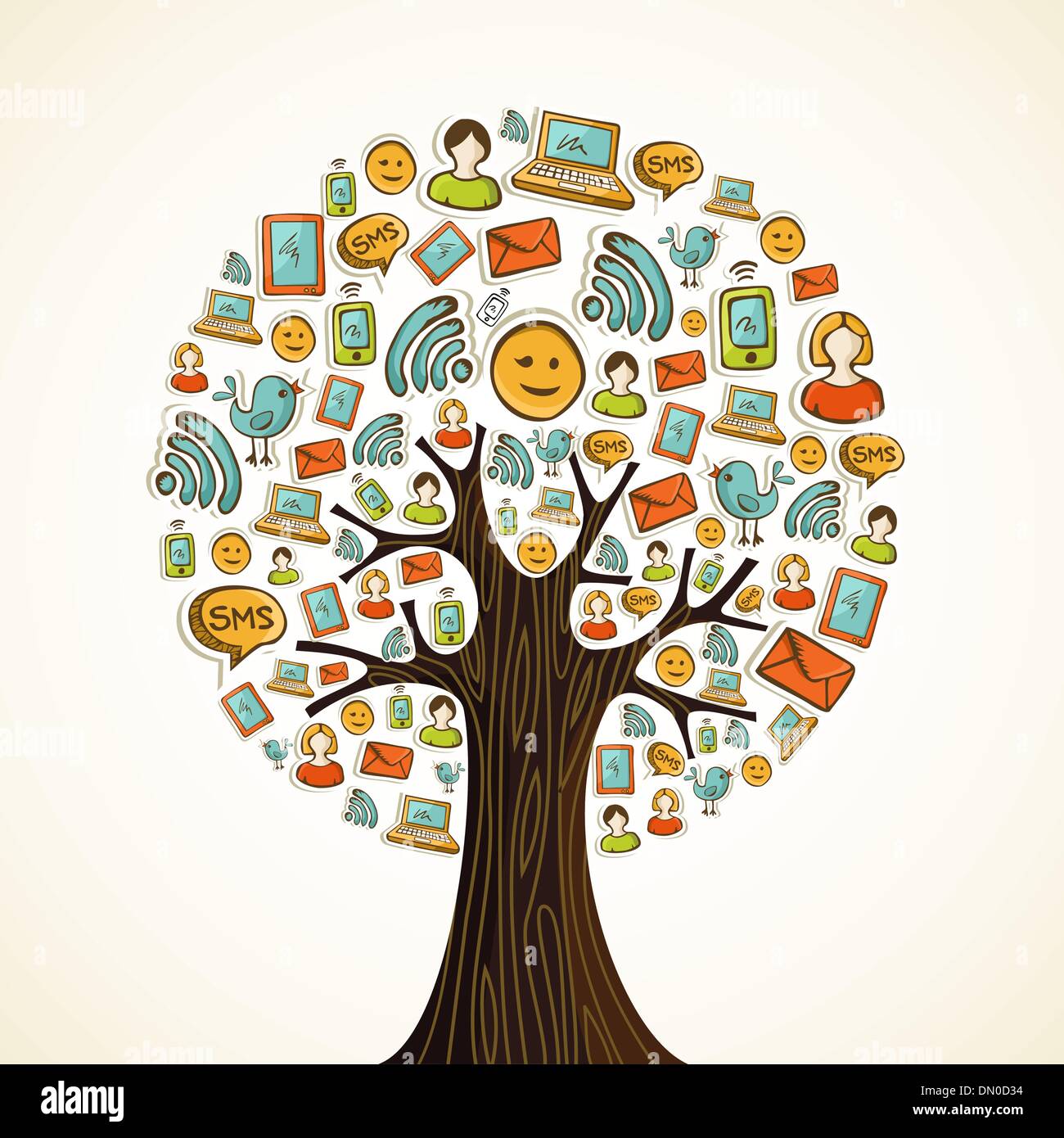 Smart tree Stock Vector Images - Alamy