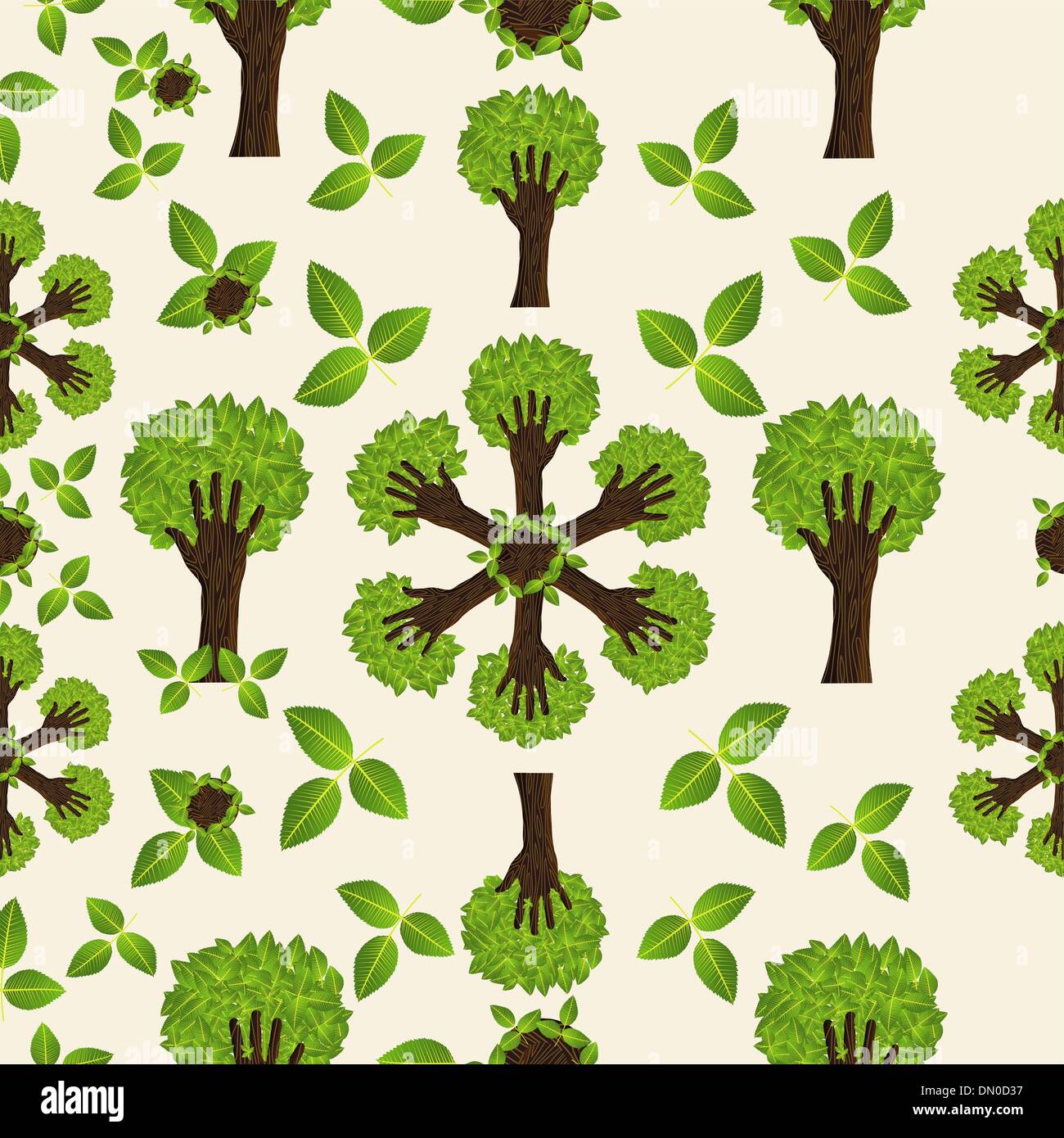 Hand green wood Stock Vector Images - Alamy