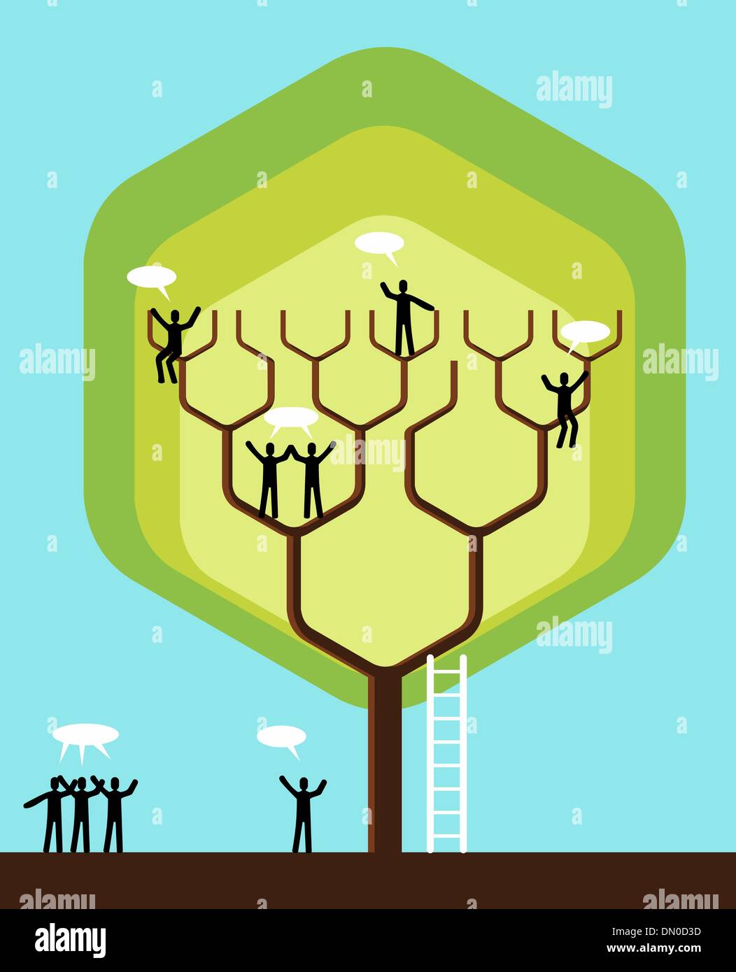 Social media networks business tree Stock Vector Image & Art - Alamy
