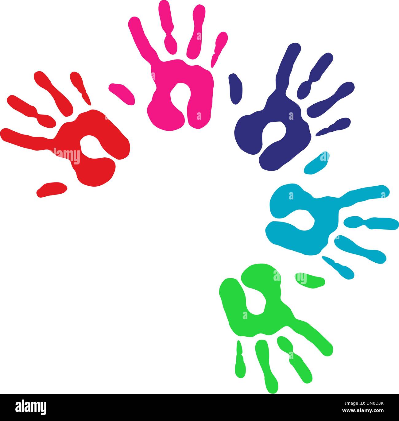 Circle hands Stock Vector Images - Alamy