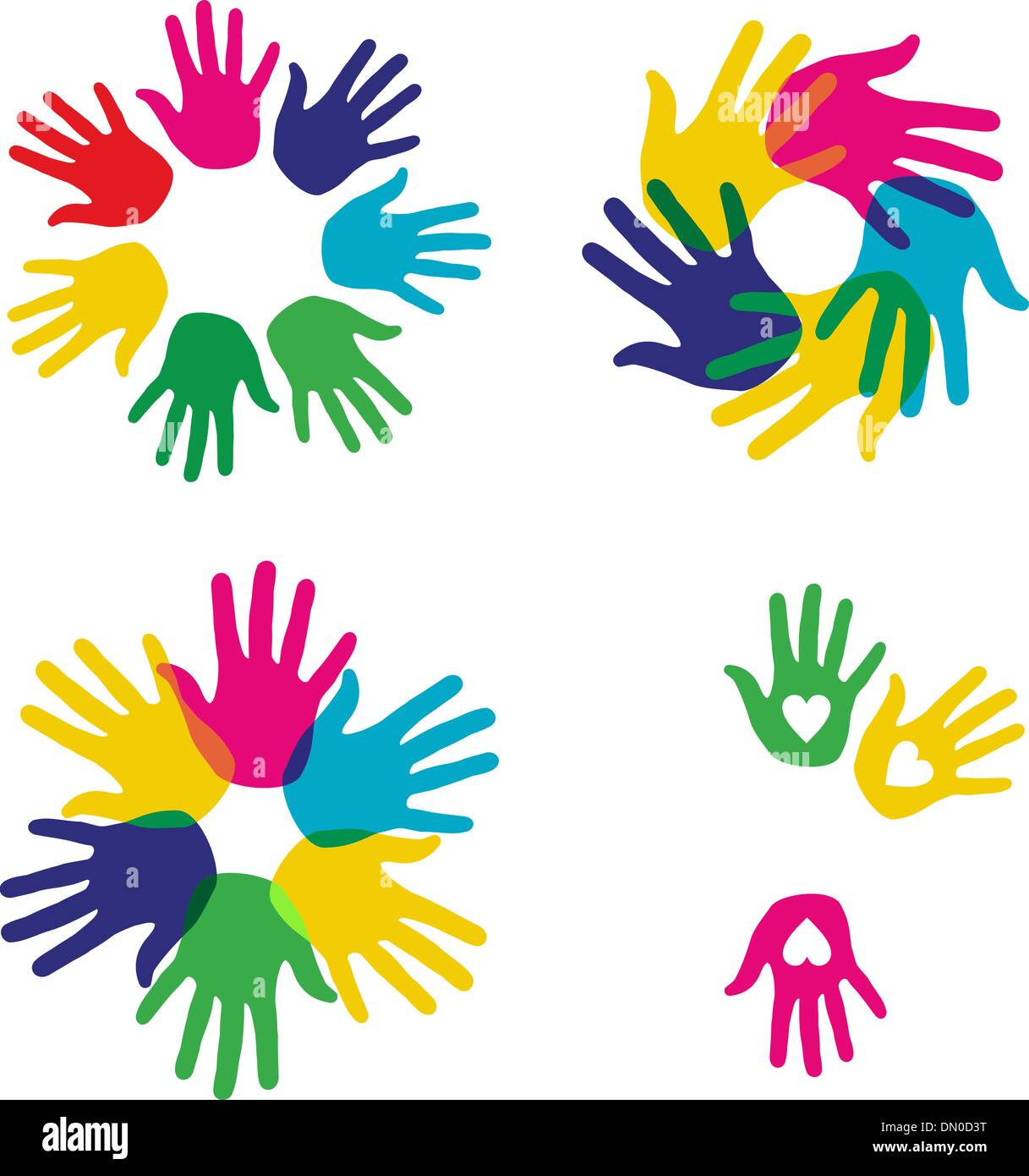 Multicolor diversity hands set Stock Vector Image & Art - Alamy