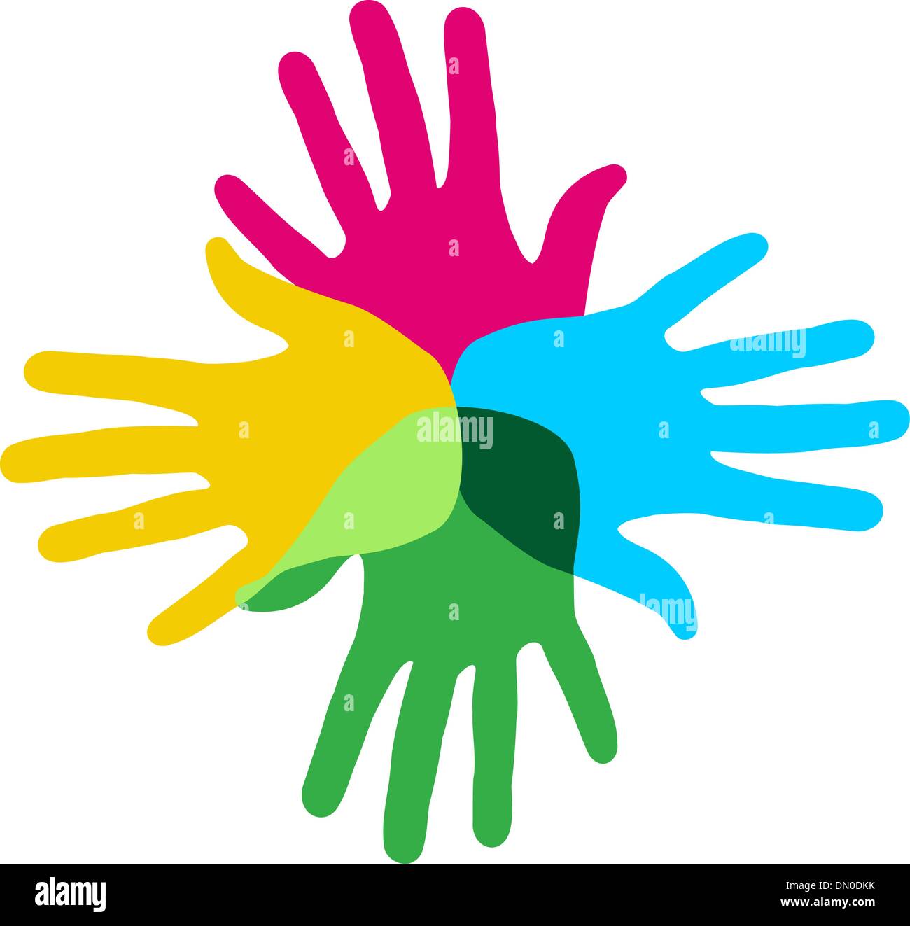 Multicolor diversity hands Stock Vector Image & Art - Alamy
