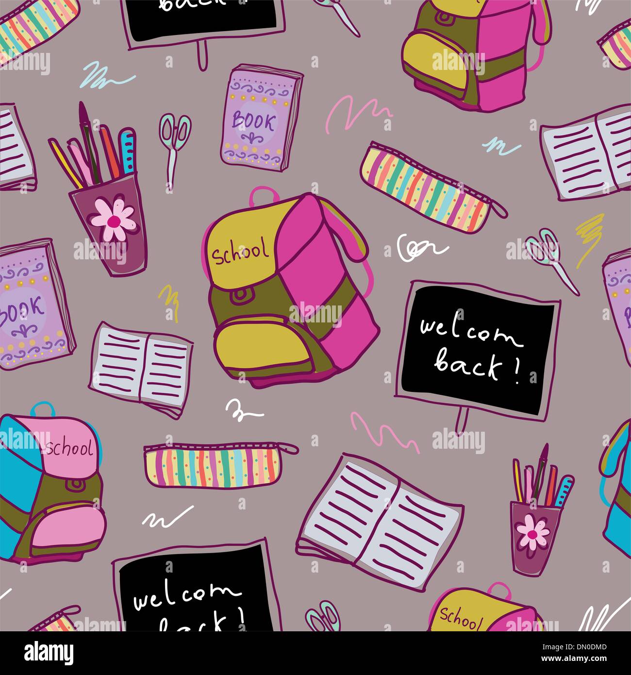 Back to school pattern Stock Vector Image & Art - Alamy