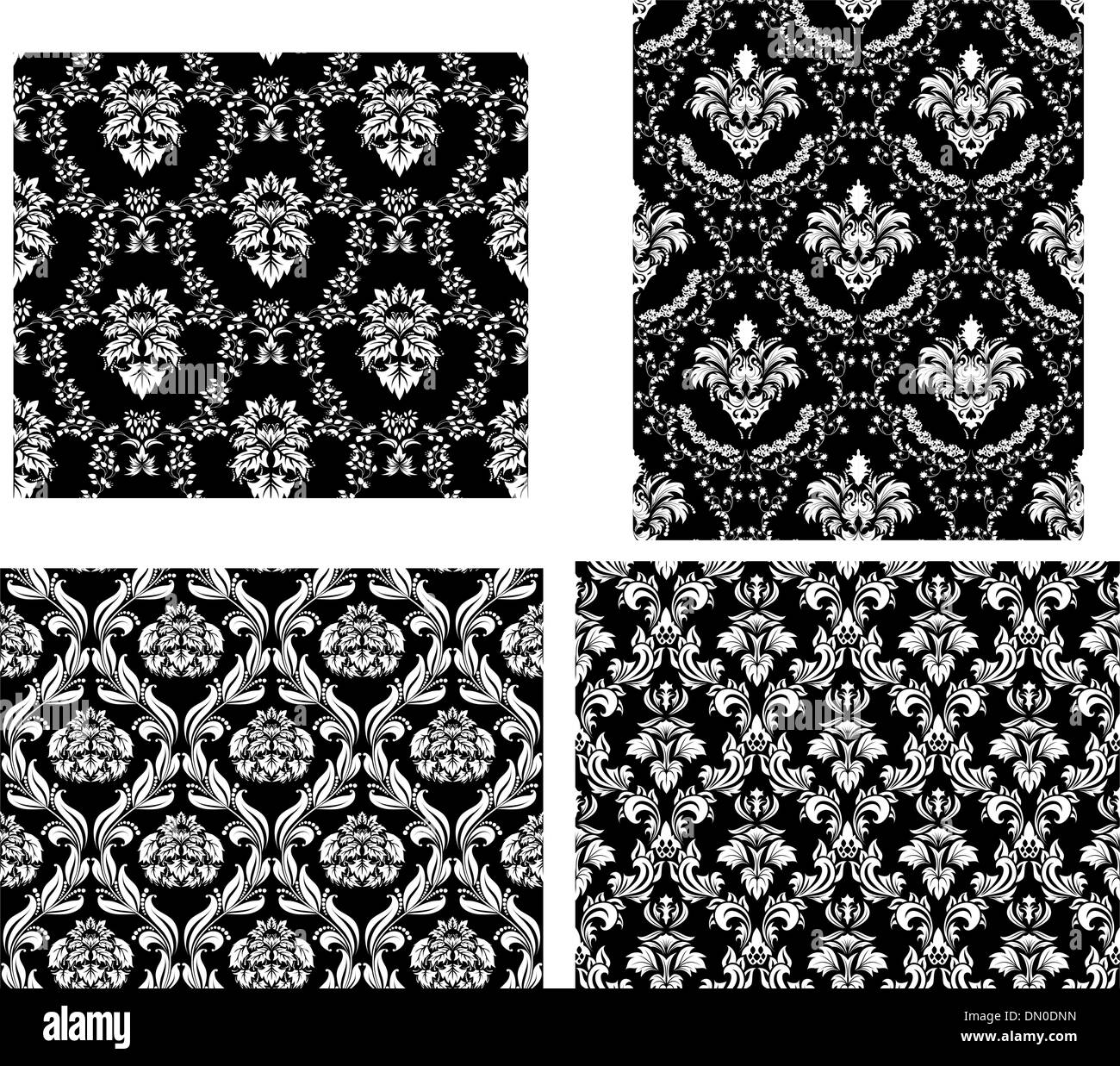 Damask vector vectors Black and White Stock Photos & Images - Alamy
