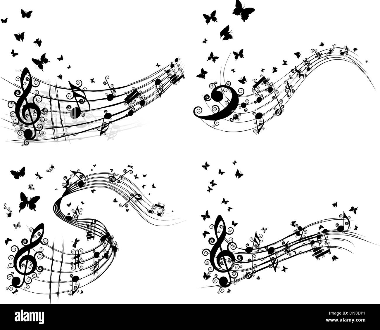 Set of musical background Stock Vector Image & Art - Alamy