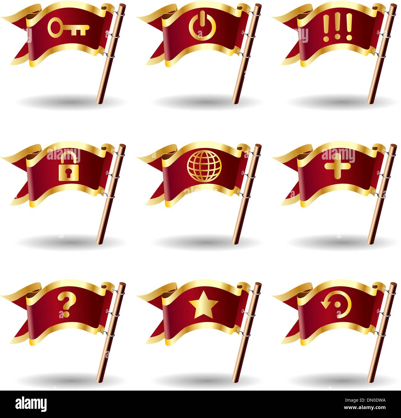Desktop application icon royal flag set Stock Vector Image & Art - Alamy