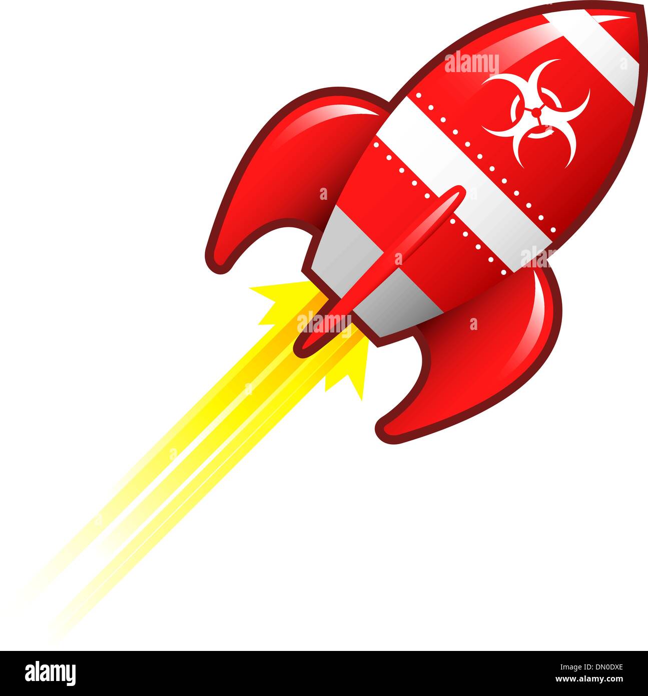 Biohazard warning retro rocket Stock Vector Image & Art - Alamy