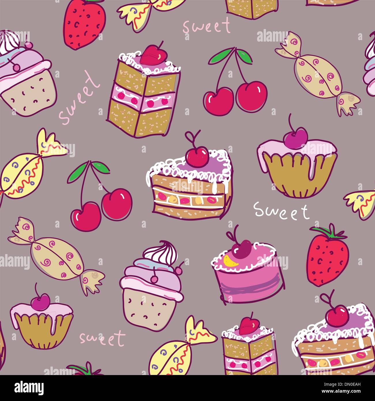 Sweets texture Stock Vector Images - Alamy