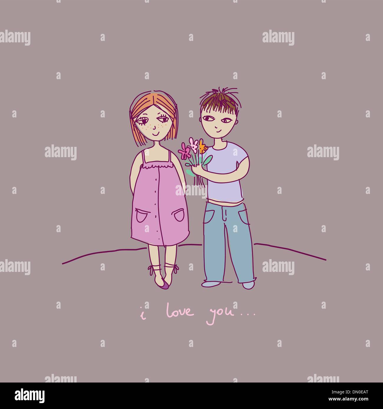 The chain of friendship cartoon hi-res stock photography and images - Alamy
