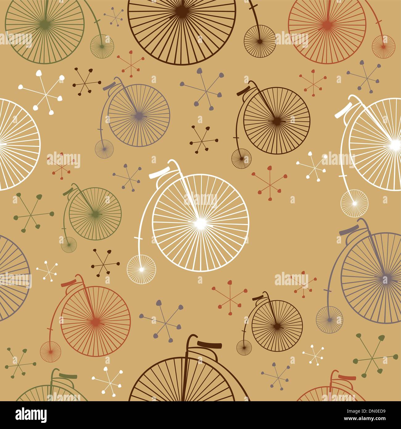 Vintage bicycle seamless pattern Stock Vector Image & Art - Alamy