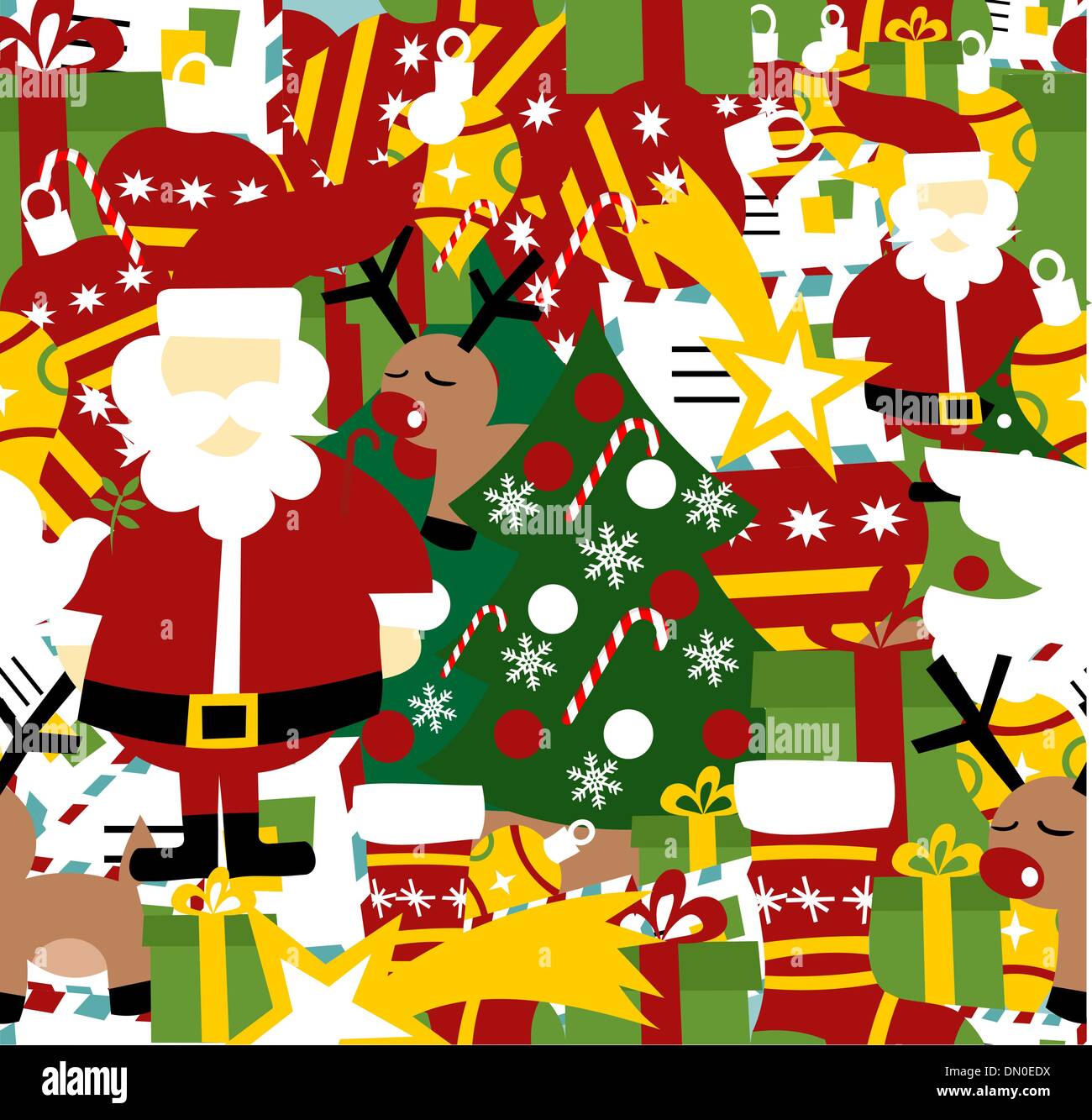Seamless pattern traditional christmas Stock Vector Images - Alamy