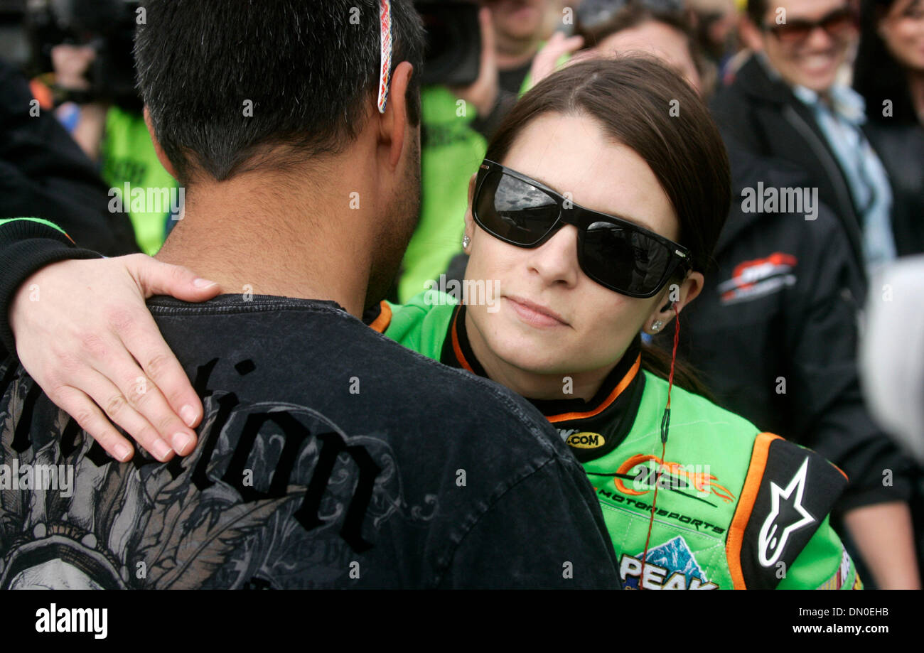 Feb 20, 2010 - Fontana, California, USA - DANICA PATRICK recieves a hug ...