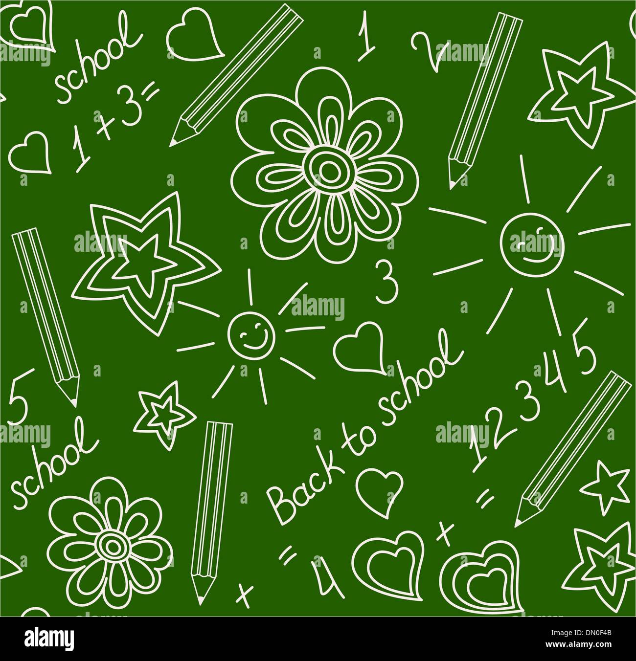 School chalk Stock Vector Images - Alamy