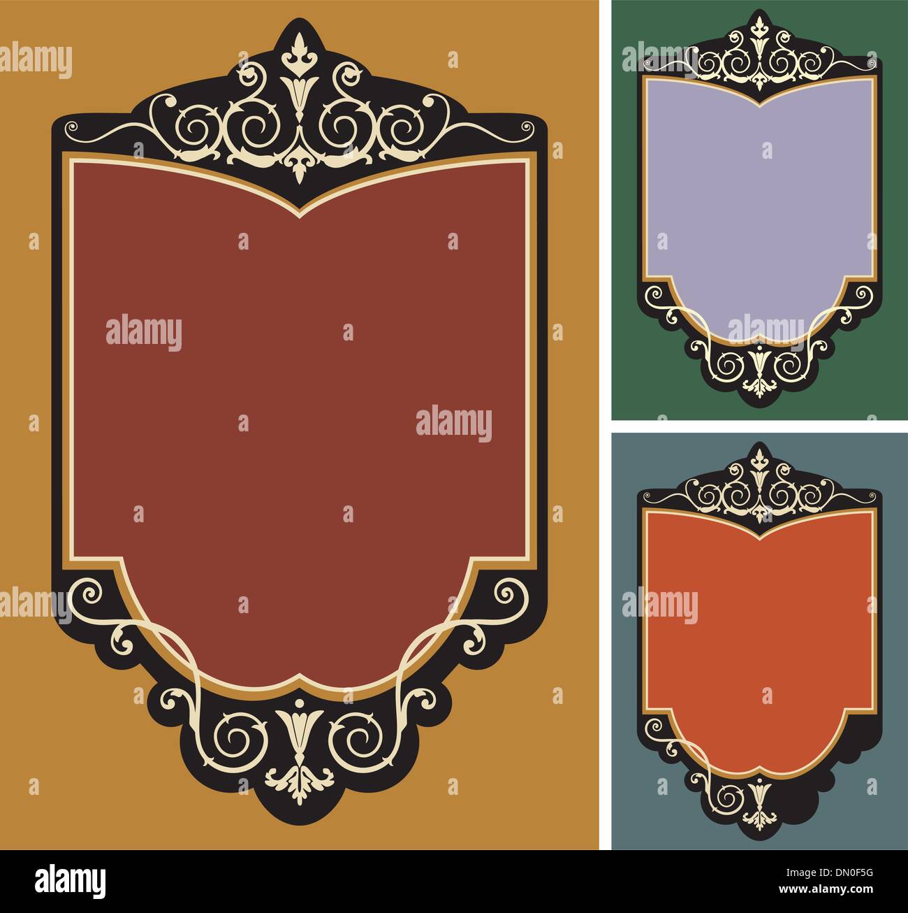 Set of vector vintage frames Stock Vector Image & Art - Alamy
