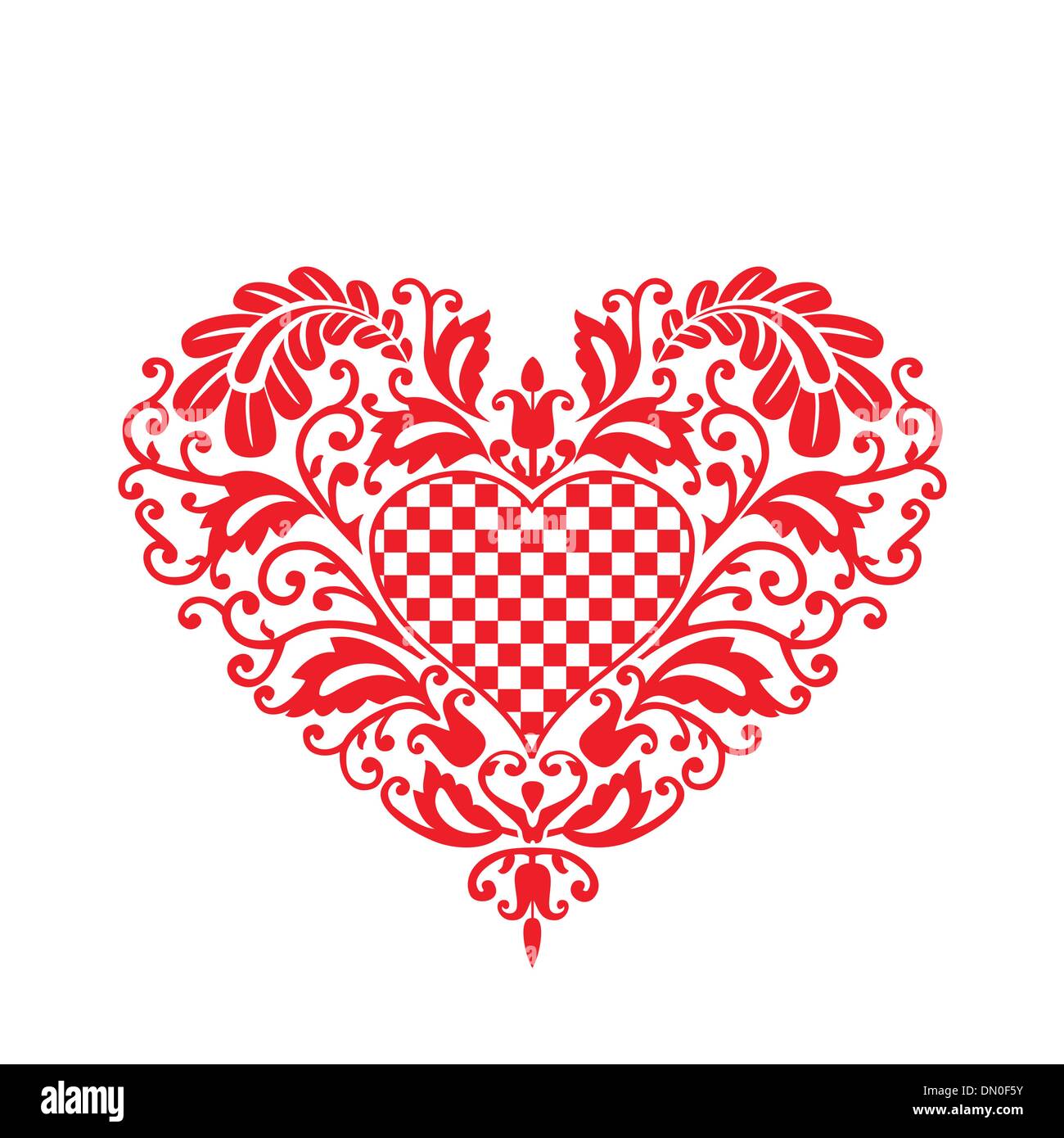 Valentine ornamental heart Stock Vector Image & Art - Alamy