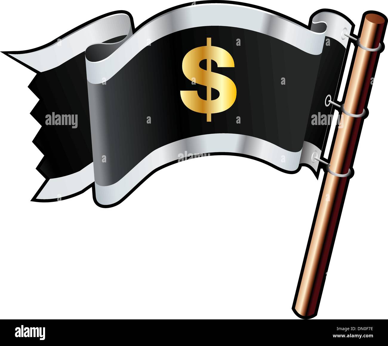 Dollar sign pirate flag Stock Vector Image & Art - Alamy