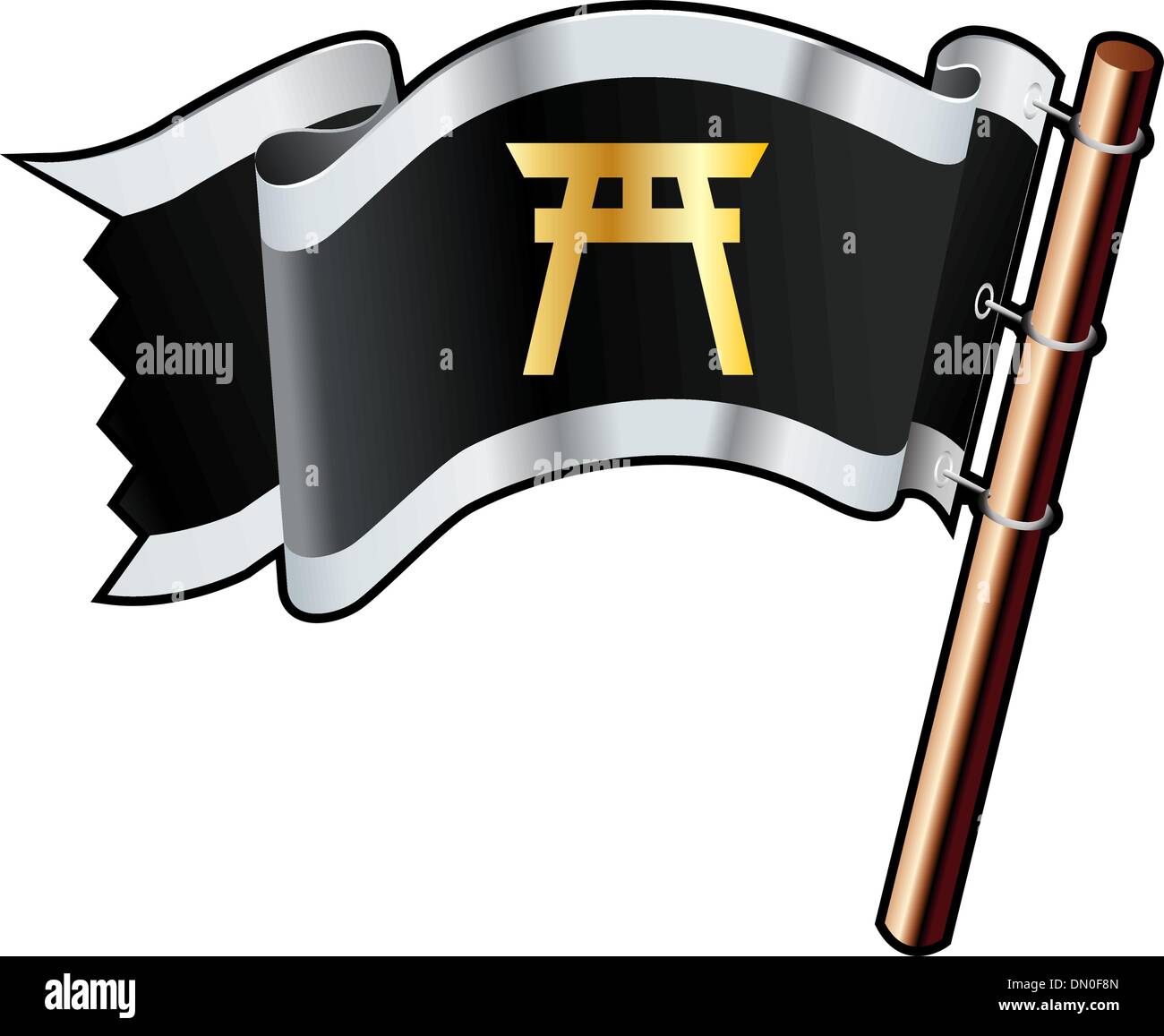 Shinto temple pirate flag Stock Vector Image & Art - Alamy