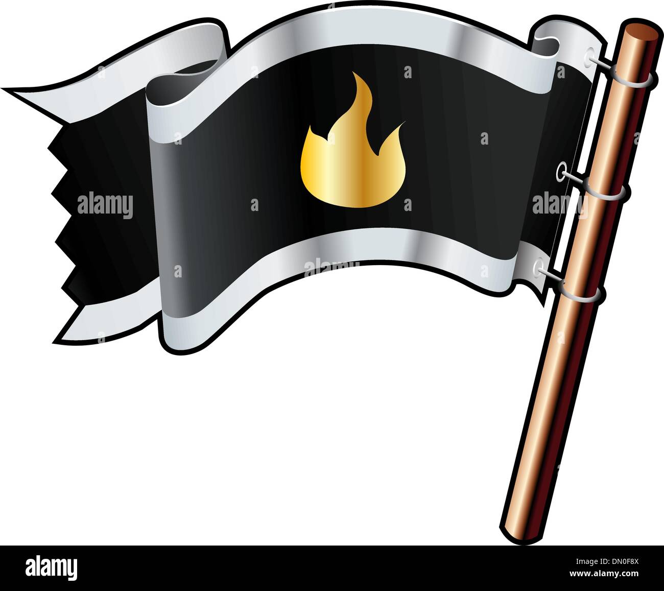 Campfire pirate flag Stock Vector Image & Art - Alamy