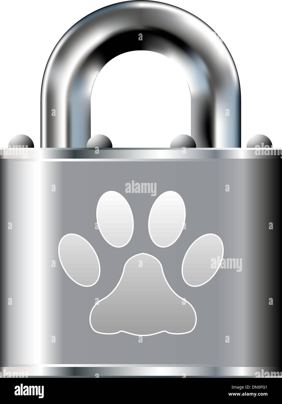 Secure paw print icon Stock Vector Image & Art - Alamy