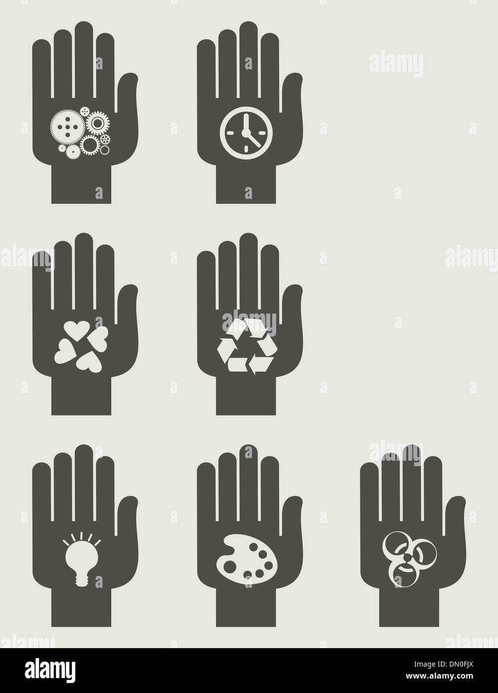 Set of hands Stock Vector Image & Art - Alamy