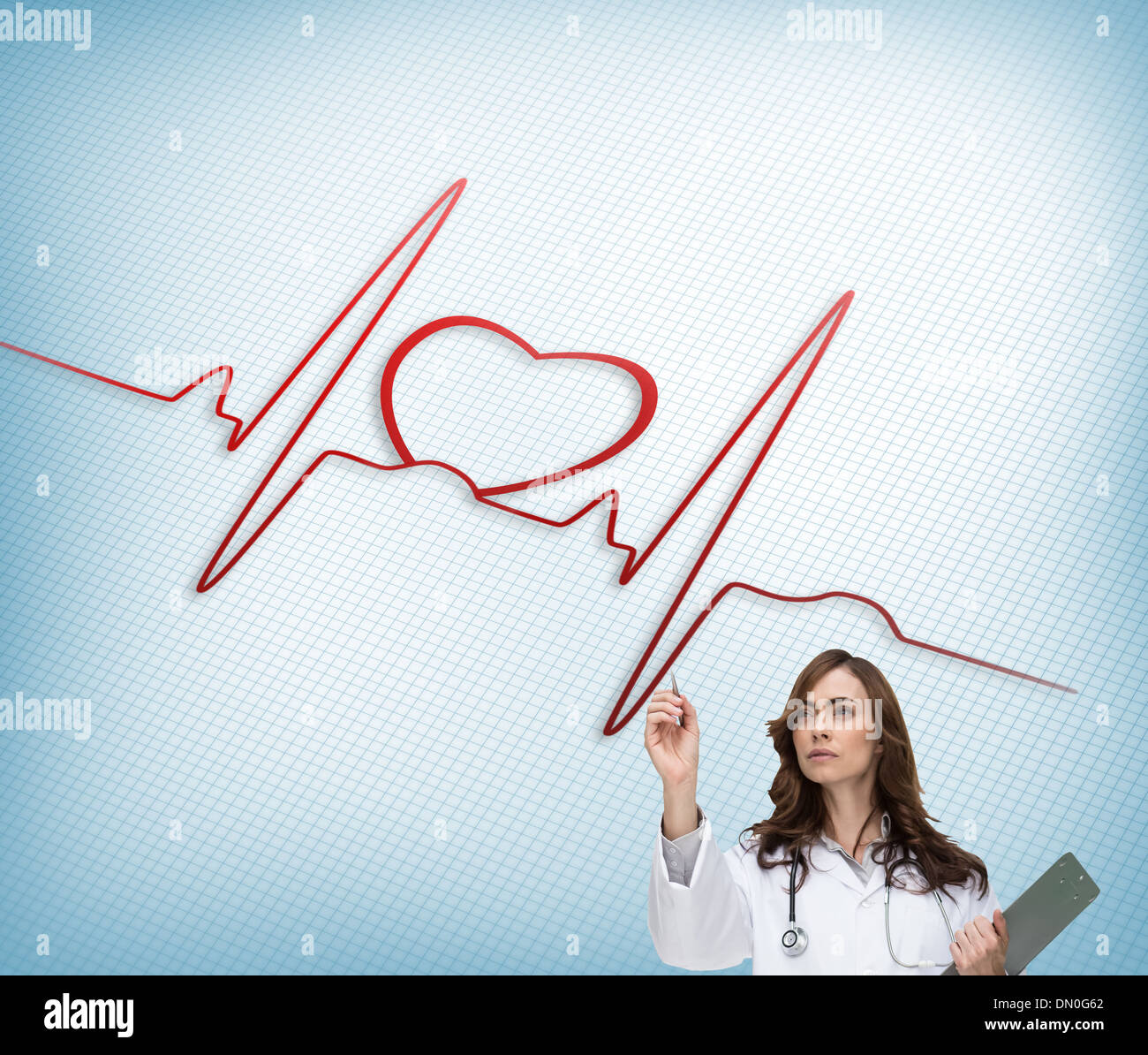 Composite image of stern doctor pointing Stock Photo - Alamy