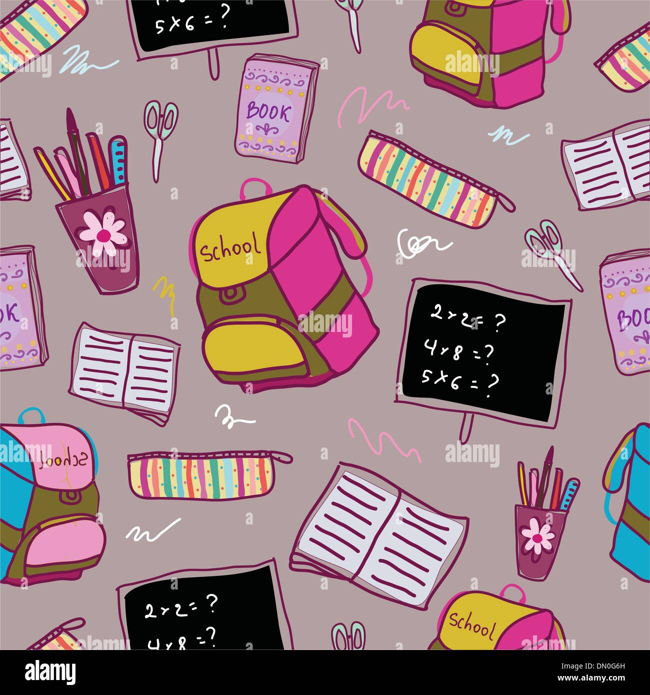 Back to school pattern Stock Vector Image & Art - Alamy