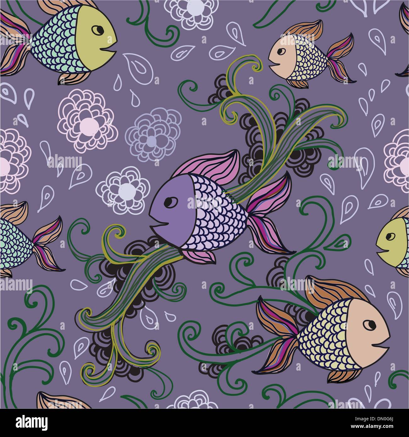 Fish pattern in abstract style Stock Vector Image & Art - Alamy
