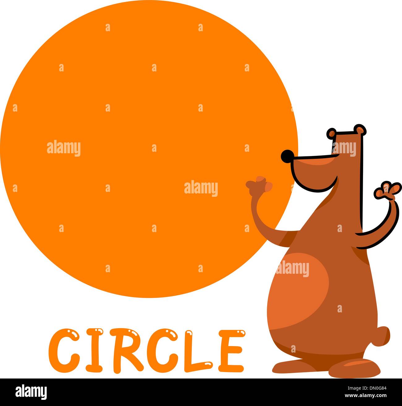 circle shape with cartoon bear Stock Vector Image & Art - Alamy