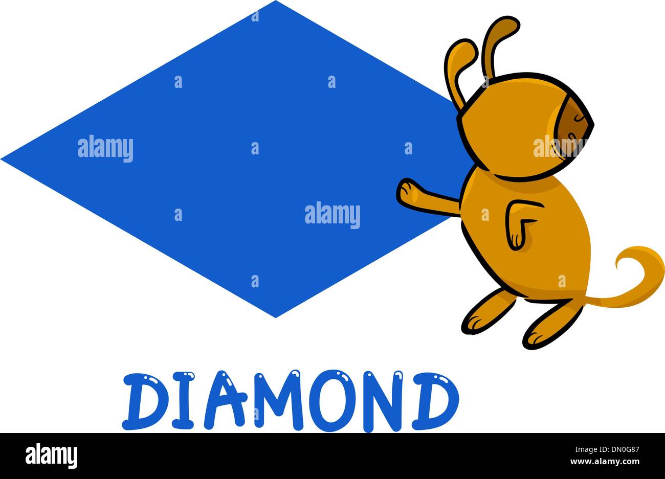 diamond shape with cartoon dog Stock Vector Image & Art - Alamy