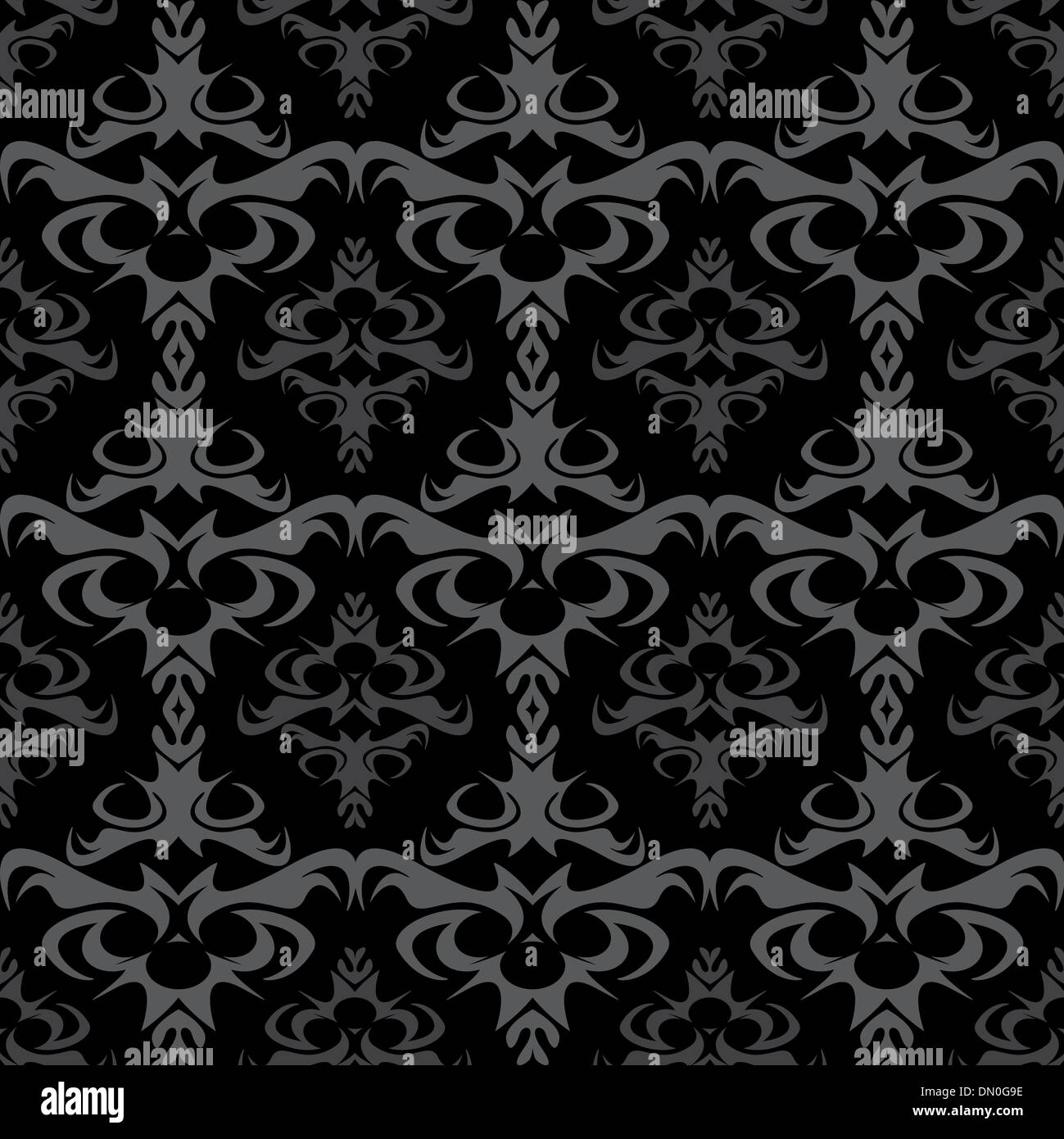 Dark Seamless Vector Damask Pattern Stock Vector Image & Art - Alamy