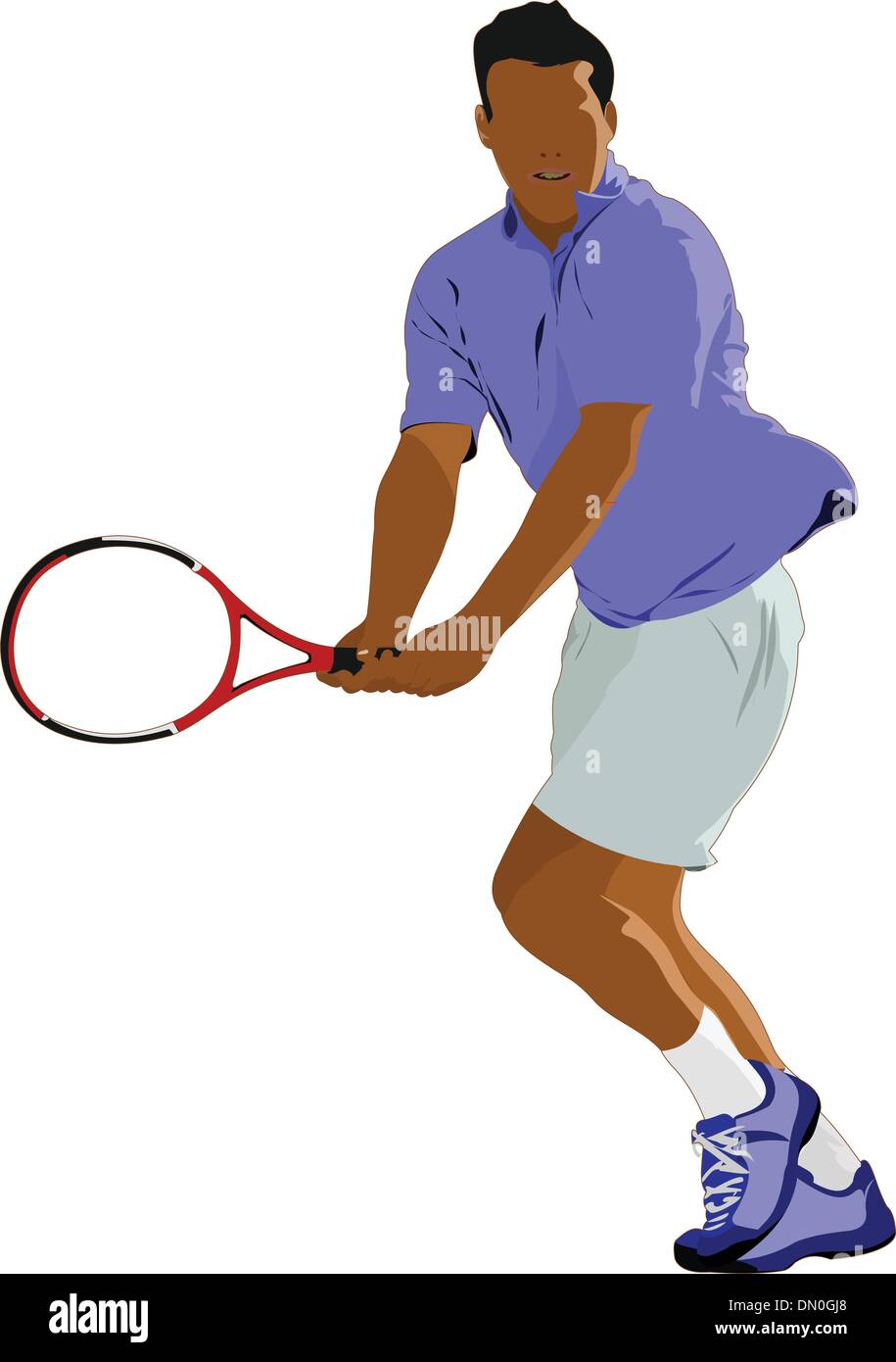 Tennis player. Colored Vector illustration for designers Stock Vector ...