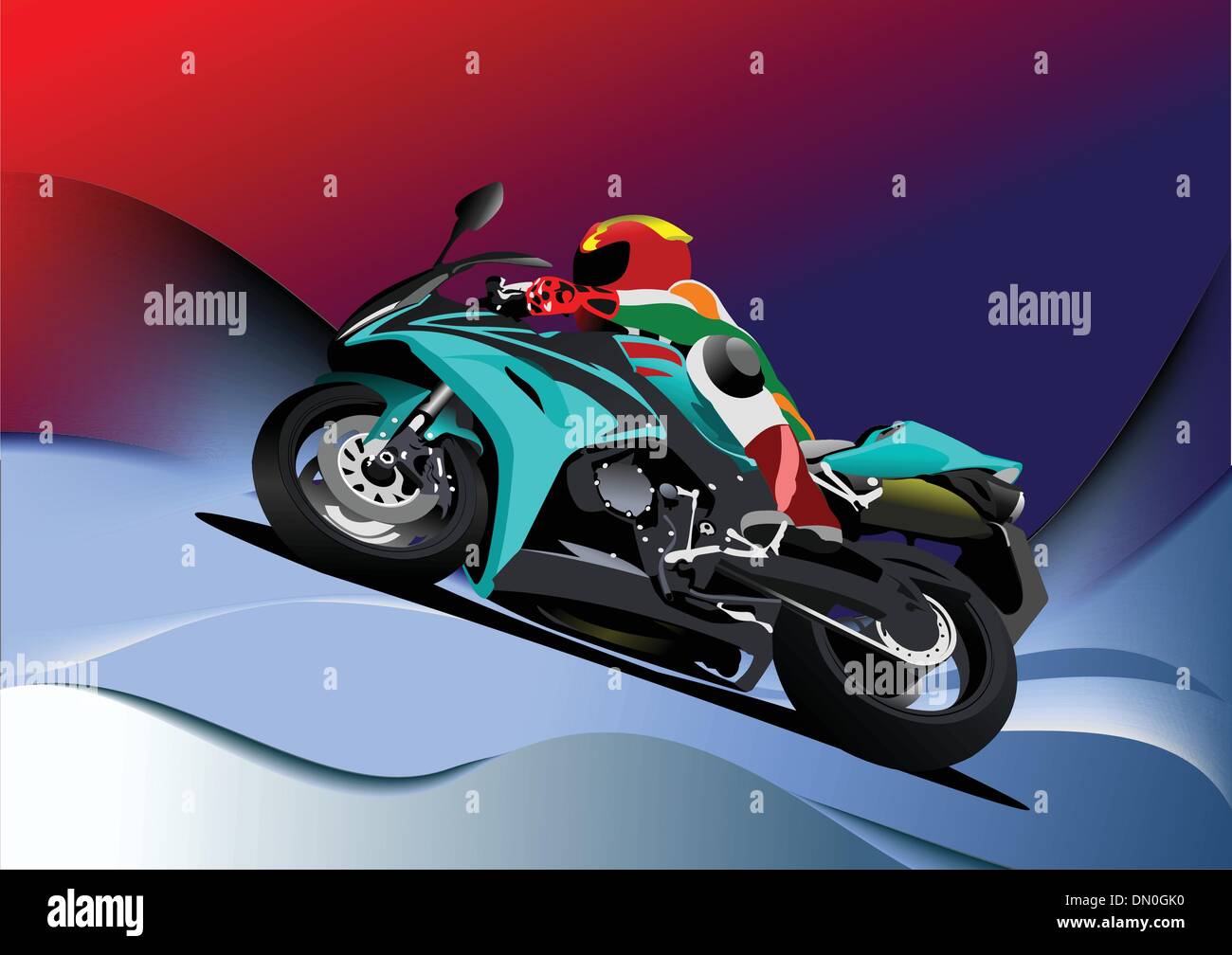 Abstract background with motorcycle image. Iron horse. Vector i Stock ...
