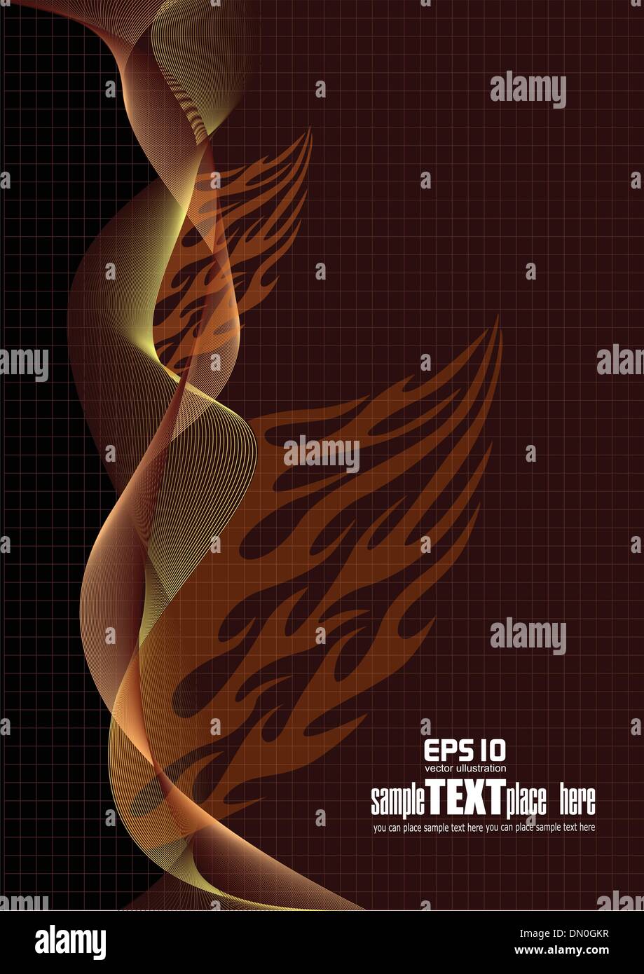 Fire flame wave background. Eps 10 vector background Stock Vector Image ...